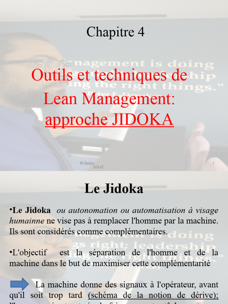 Chapitre 4 Outils Et Techniques de Lean Management APPROCHE JIDOKA | PDF