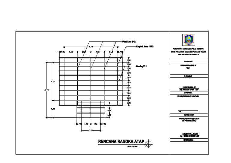 PAUD RENCANA RANGKA ATAP-Model | PDF