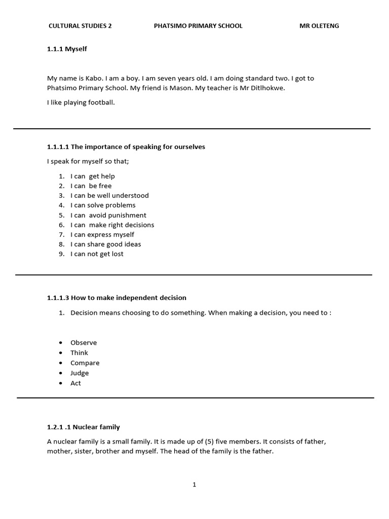 STD 2 Cultural Notes | PDF | Child Abuse | Grandparent