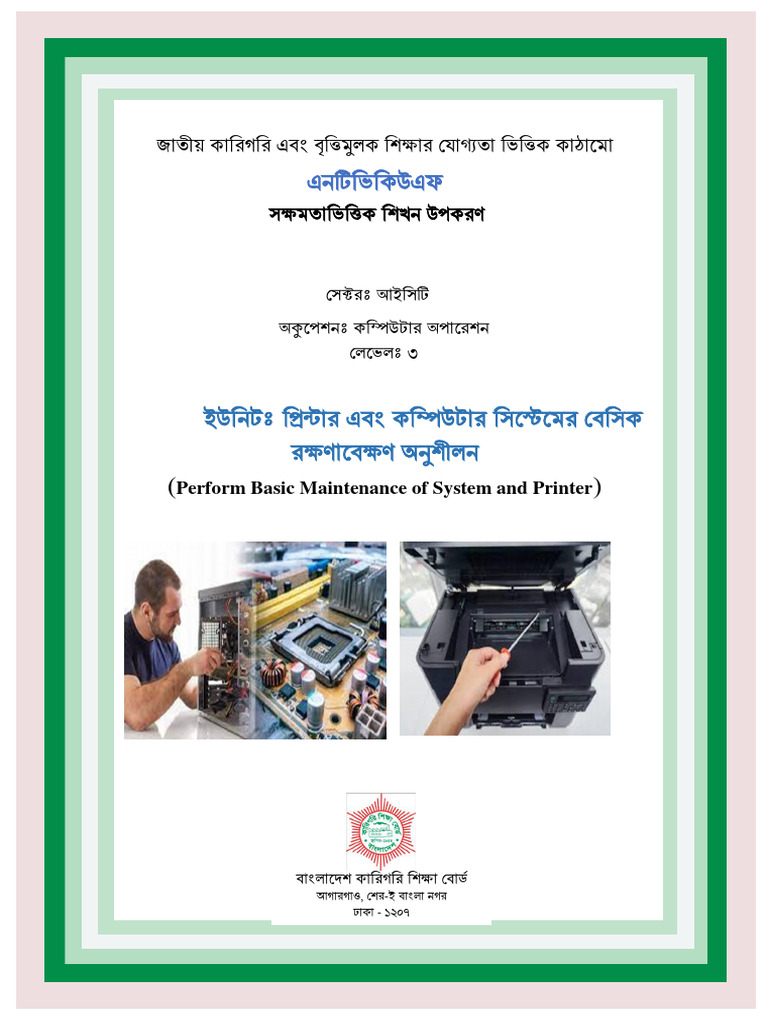 Basic Maintenance of System & Printer | PDF