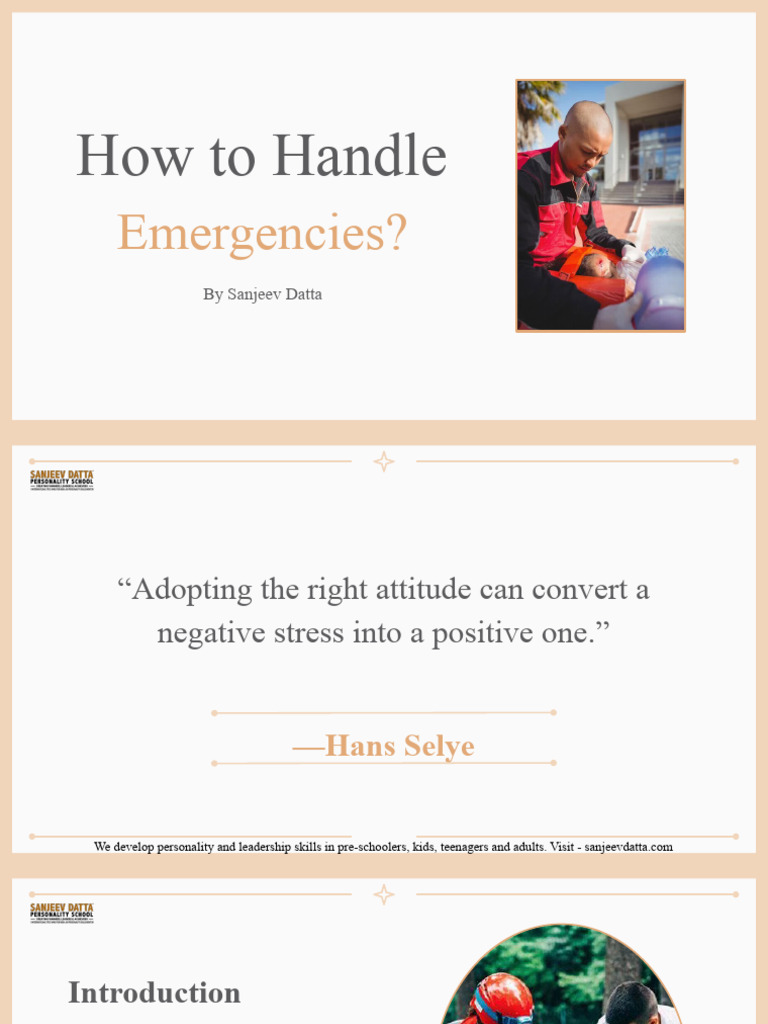 How to Handle Emergencies? | Download Free PDF | Emergency | Natural ...