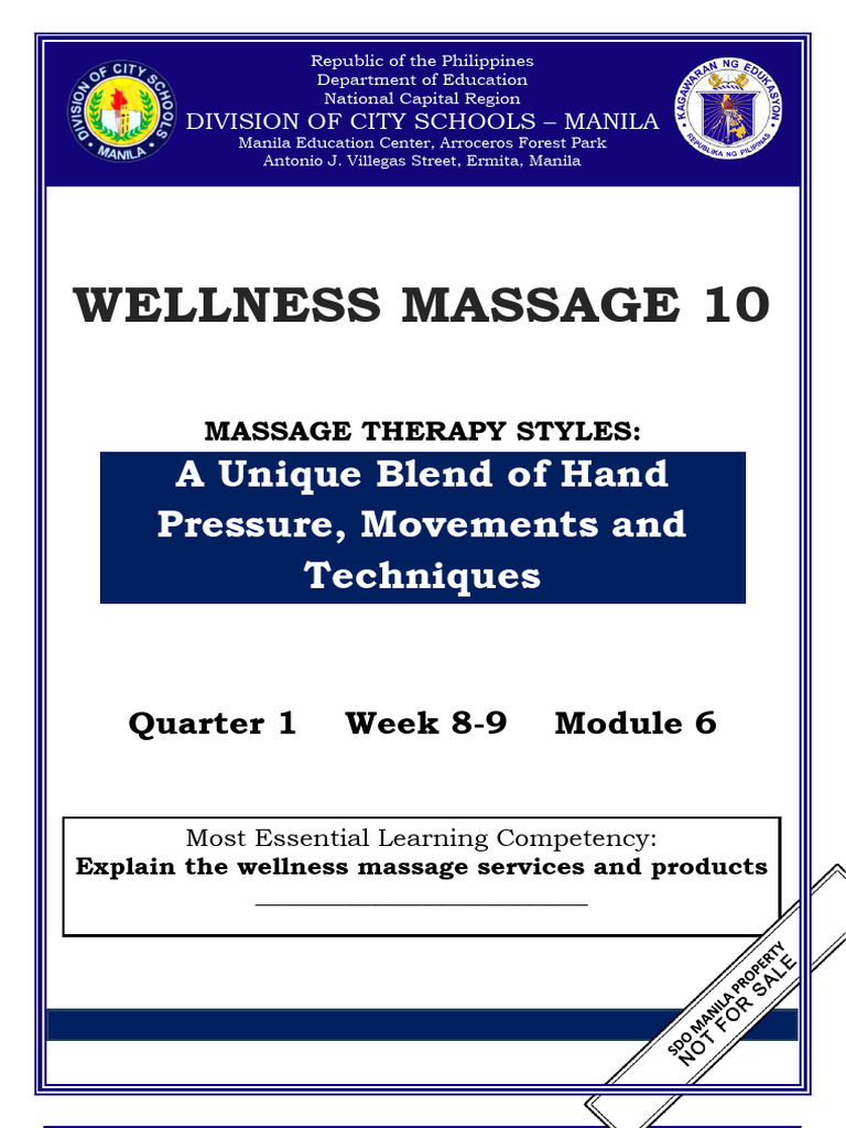 Wellness-Massage Module Q1 W8 | PDF | Massage | Chiropractic
