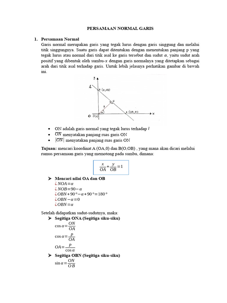 Persamaan Normal Garis | PDF | Metode & Bahan Ajar