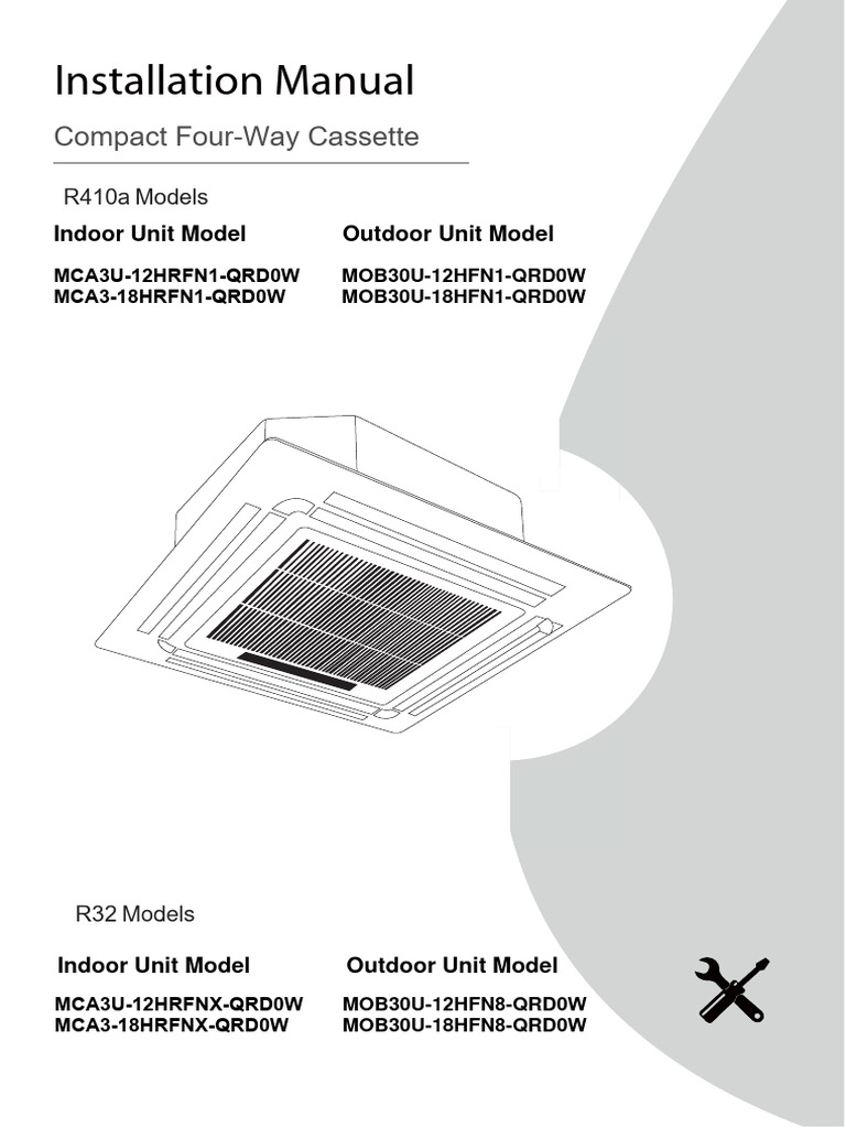 Compact Cassette AC Installation Guide | PDF | Electrical Wiring | Air ...