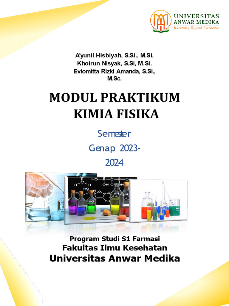 Modul Praktikum Kimia Fisik S1 Farmasi | PDF | Kesehatan Holistik
