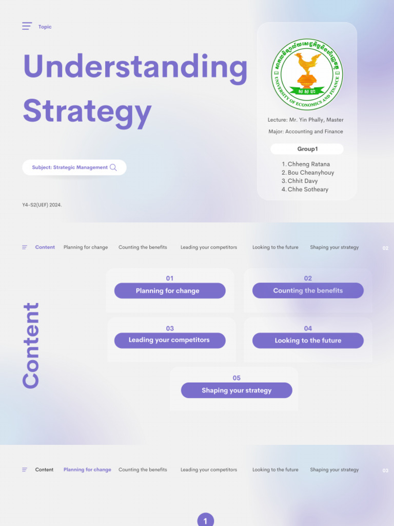 Group1 - Understanding Strategy PDF | PDF