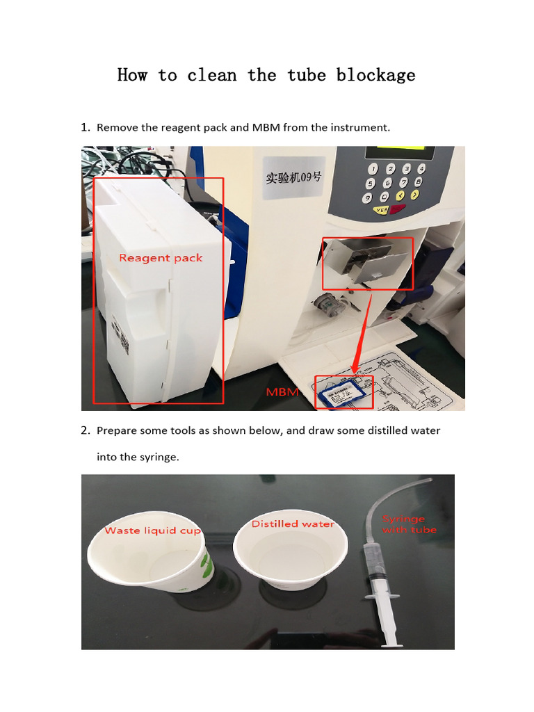 How To Clean The Tube Blockage | PDF