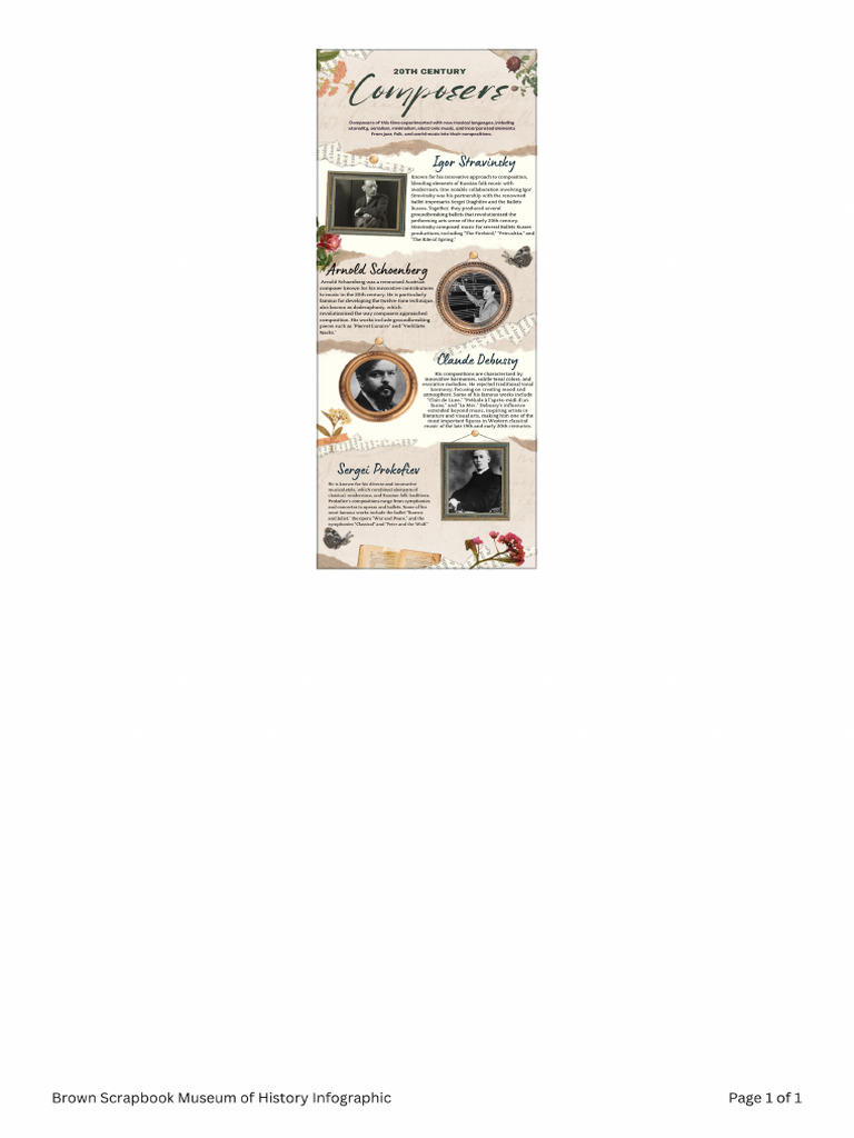 Brown Scrapbook Museum of History Infographic | PDF