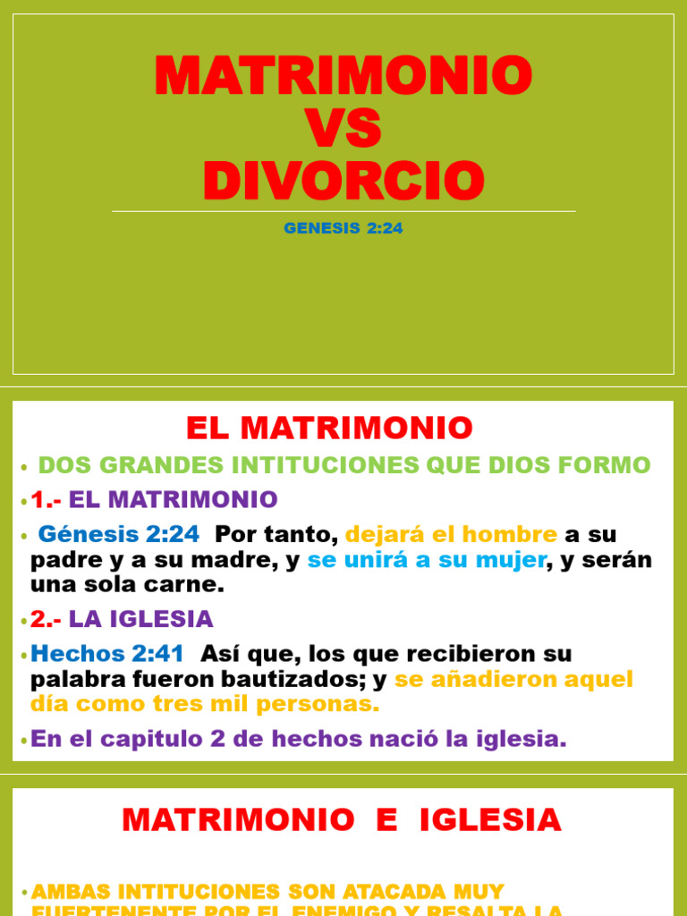 Matrimonio VS Divorcio | PDF | Matrimonio | Creencia religiosa y doctrina