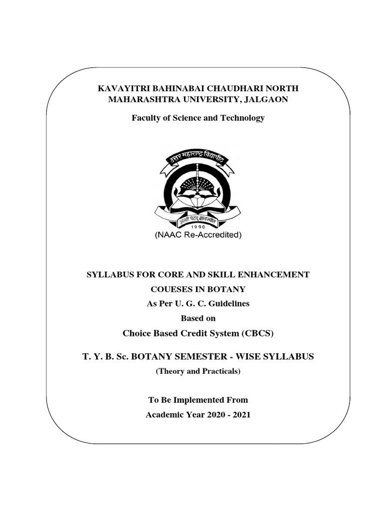 2020 21 T Y B Sc Botany C B C S Pdf Grafting Cell Biology