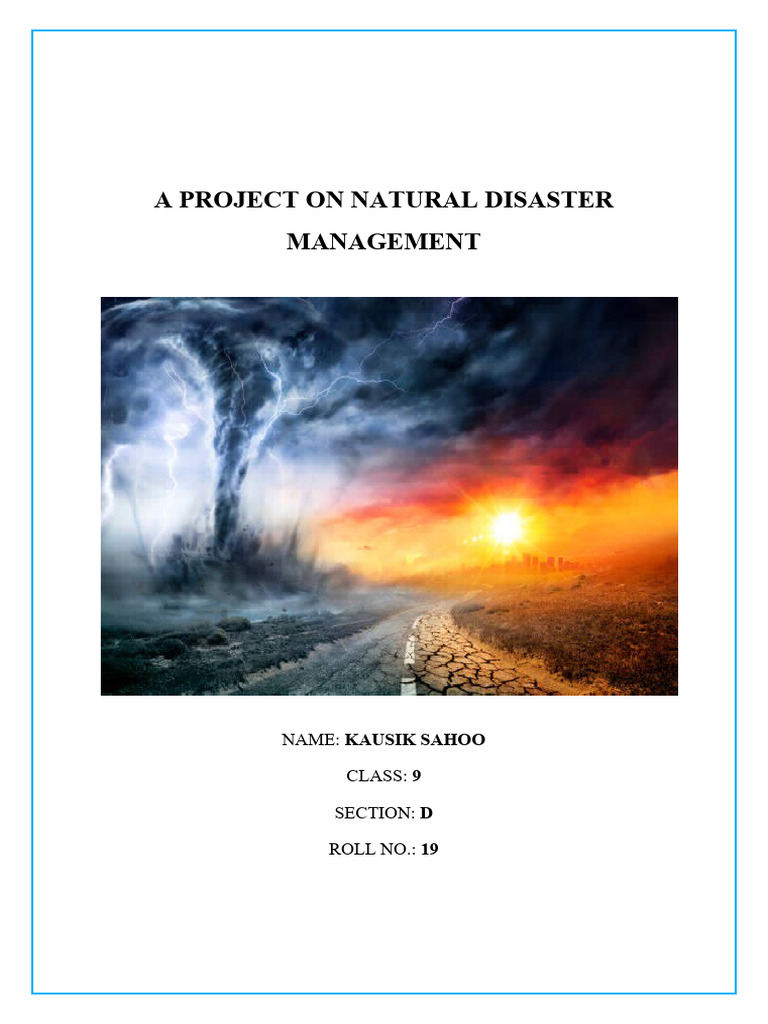 Natural Disaster Management Project | PDF | Natural Disasters ...