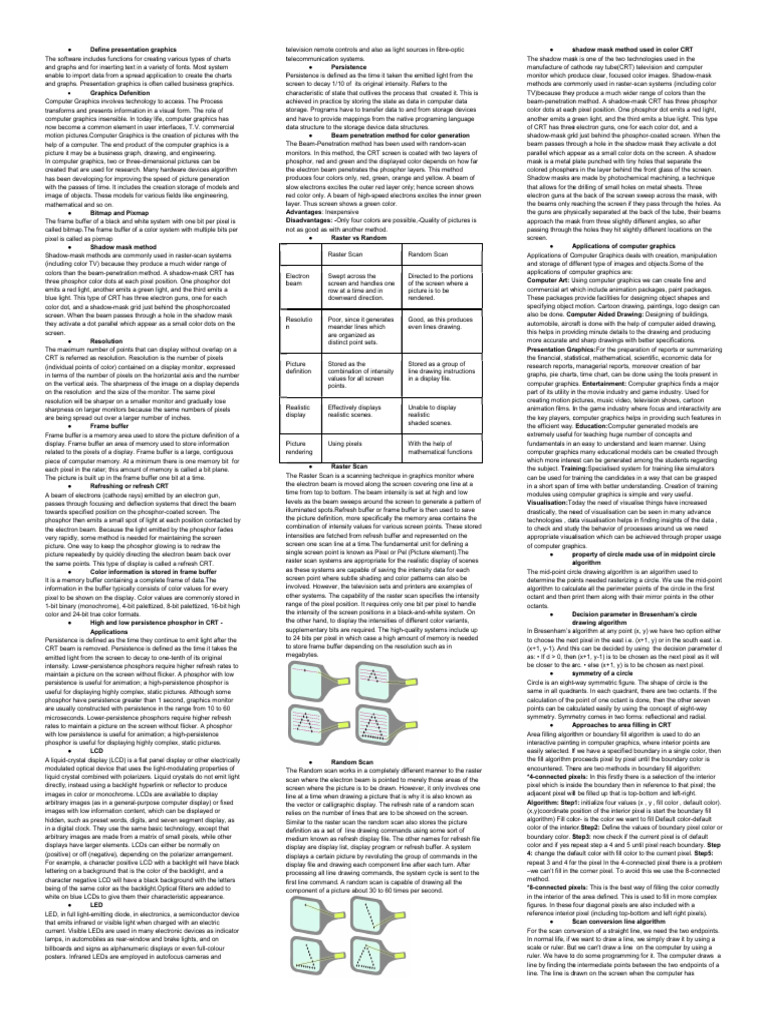 Graphics Bit New | PDF | Computer Graphics | Pixel