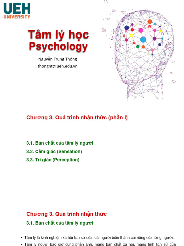Psychology - Chapter 3 (Part I) | PDF