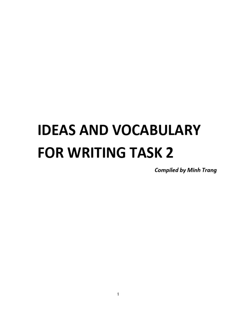 Ideas and Vocabulary For Writing Task 2 | PDF | Educational Technology ...