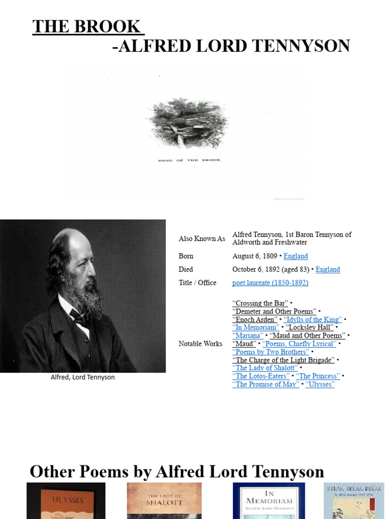 The Brook | PDF | Poetry | Metre (Poetry)