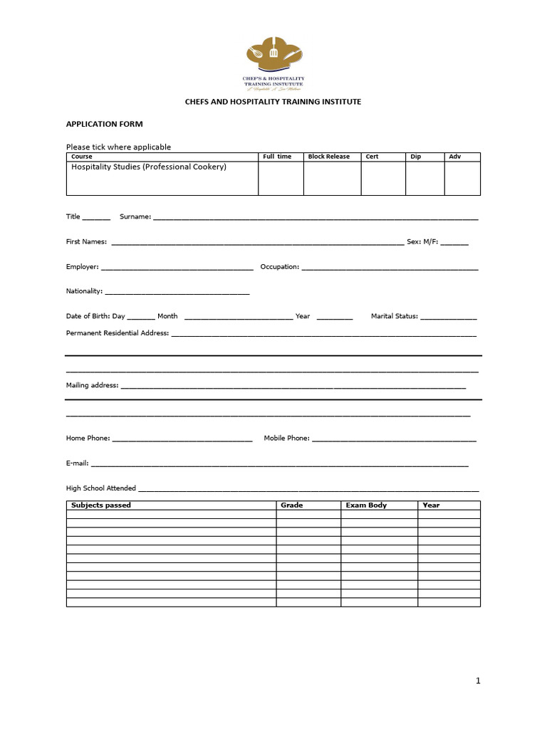 Student Application Form | PDF