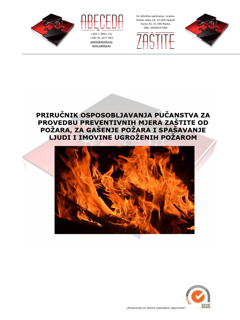Priručnik Osposobljavanja Radnika Za Početno Gašenje Požara | PDF