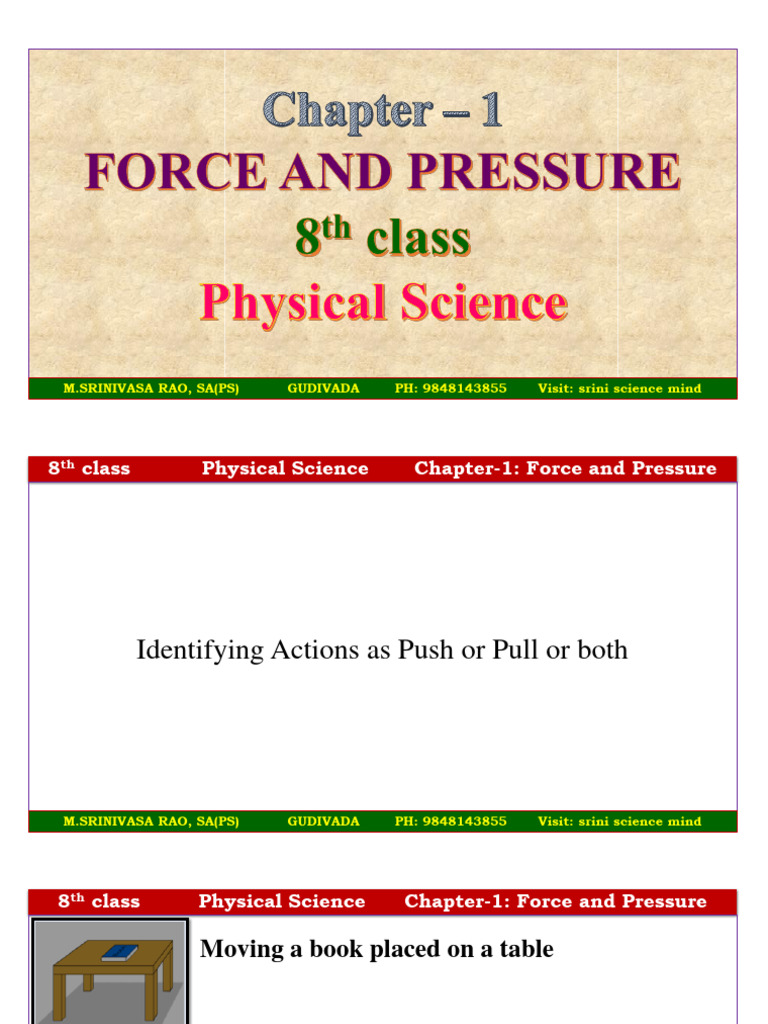 Force and Pressure PPT | PDF | Force | Pressure