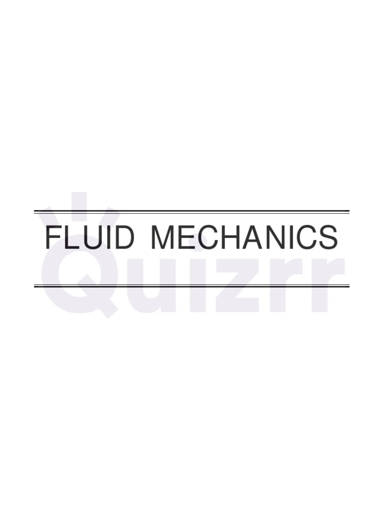 Fluid Mechanics | PDF | Buoyancy | Pressure