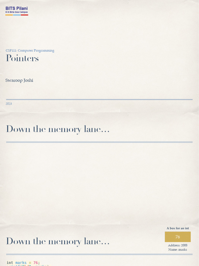 12 Pointers | PDF | Pointer (Computer Programming) | Integer (Computer Science)