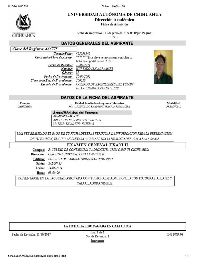 Fichas - UACh - 88 | PDF