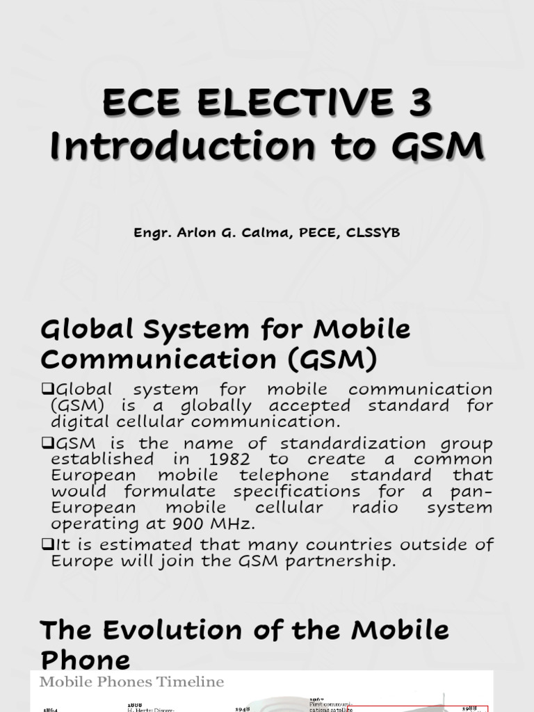 Introduction To GSM | PDF | Computer Networking | Telecommunications Engineering