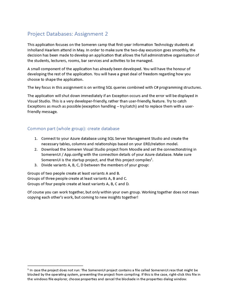 Assignment 2 | PDF | Databases | Software Assignment 2 | PDF | Databases | Software