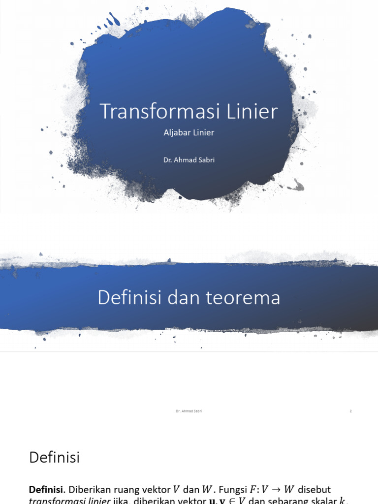 08 Transformasi Linier | PDF | Metode & Bahan Ajar