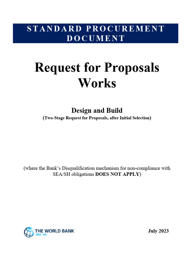 Design and Build Standard Procurement Document - Two-Stage-without-SEASH-disqualification-July ...