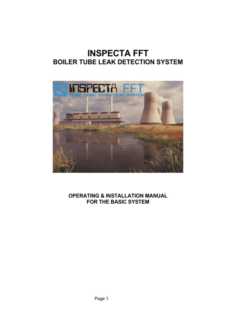 INSPECTA_FFT_Manual | PDF | Pipe (Fluid Conveyance) | Power Supply