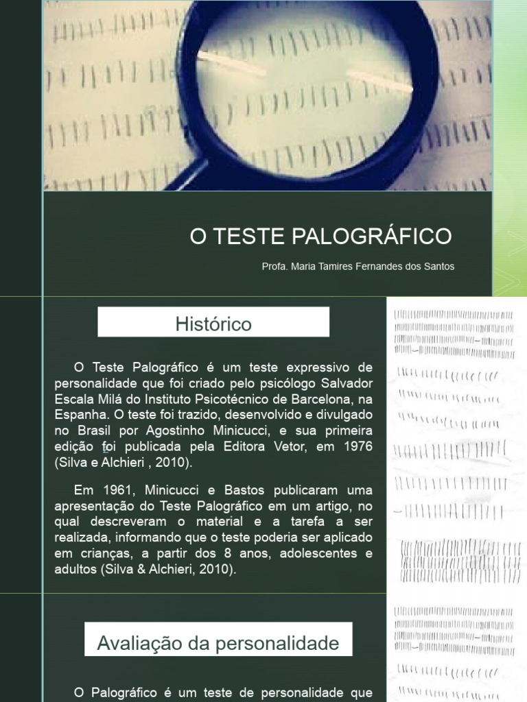 Teste Palográfico: Avaliação de Personalidade | PDF | Psicologia ...