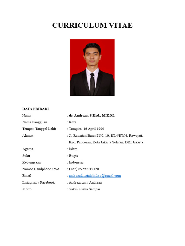Curriculum Vitae | PDF | Sains & Matematika