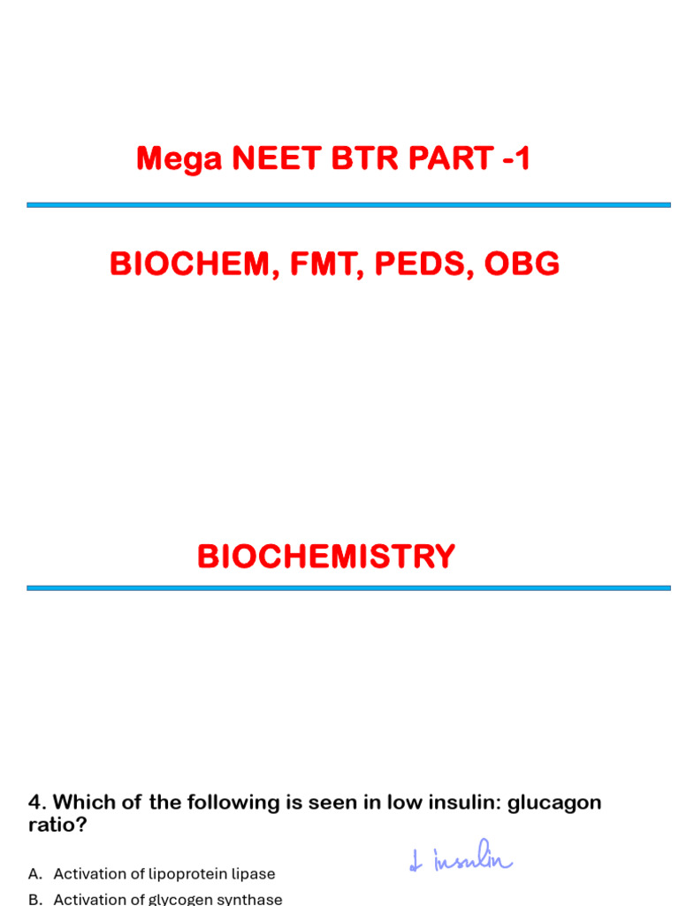 Mega Neet BTR 1 Annotated | PDF