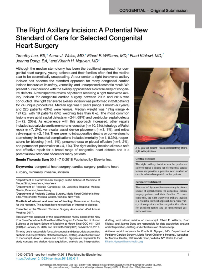 Westchester Medical Revolutionary Surgery Armpit Incision | PDF ...