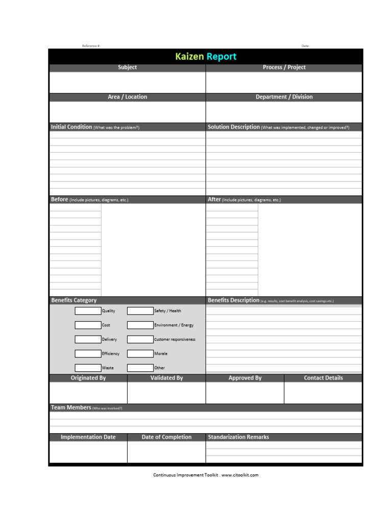 Kaizen Report Portrait 444 | PDF