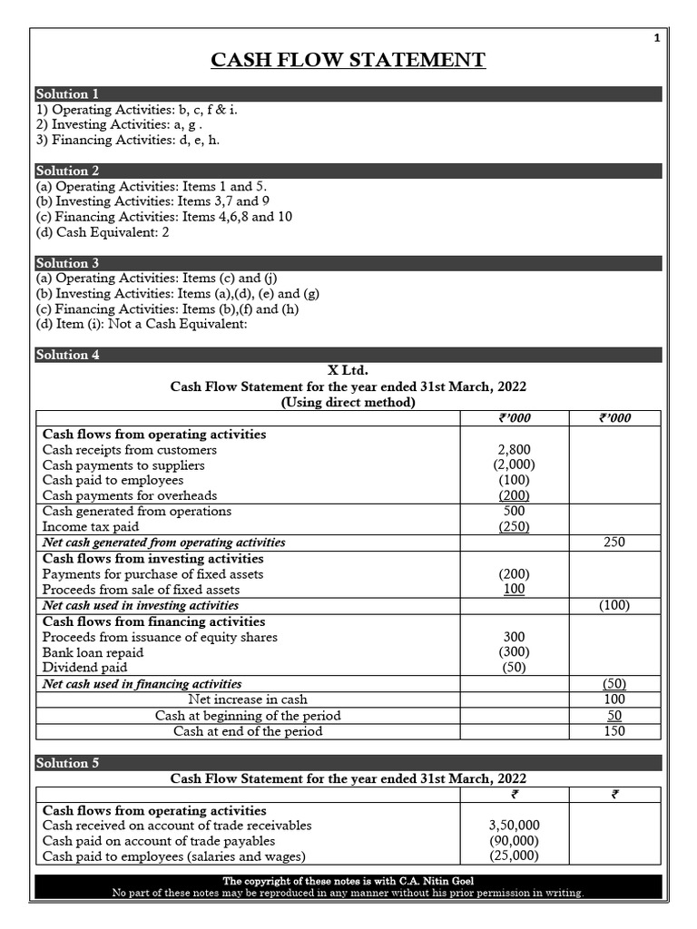2 Cash Flow Statement | PDF | Cash Flow Statement | Dividend