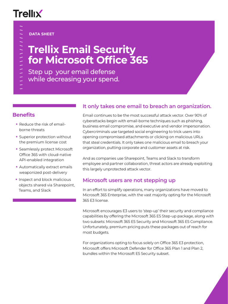 trellix-email-security-for-o365-data-sheet | PDF | Security | Computer ...