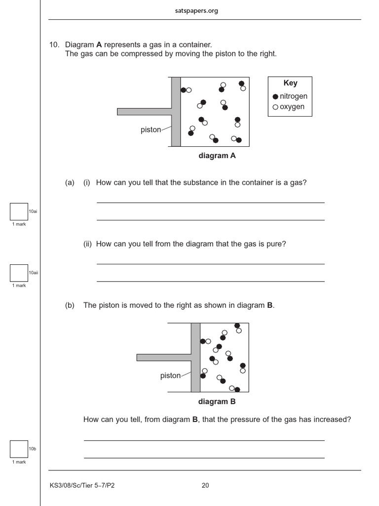 KS3/08/Sc/Tier 5 7/P2 20 | PDF | Gases | Oxygen