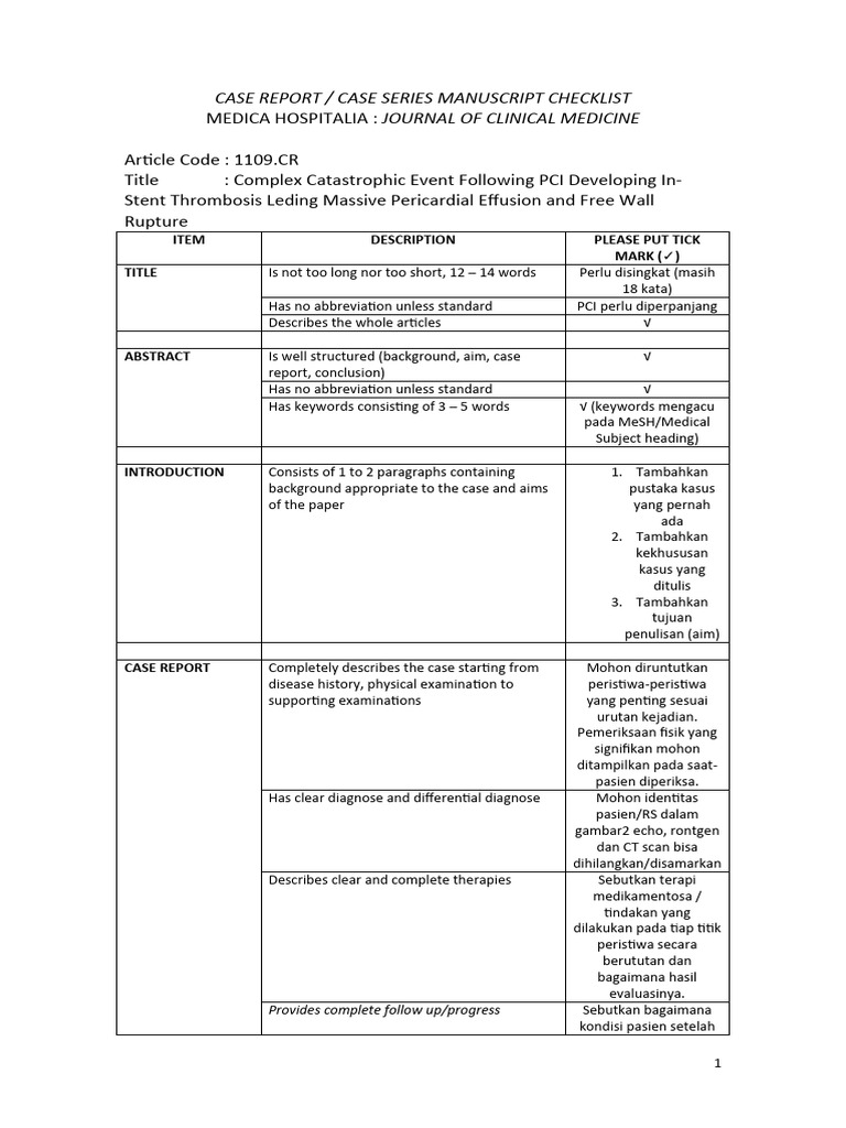 1109+CHECK+LIST+CASE+REPORT-ENGLISH_ABH | PDF