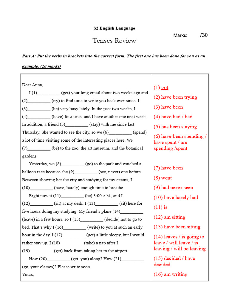 Verb Tense Correction Exercise | PDF | Languages | Foreign Language Studies