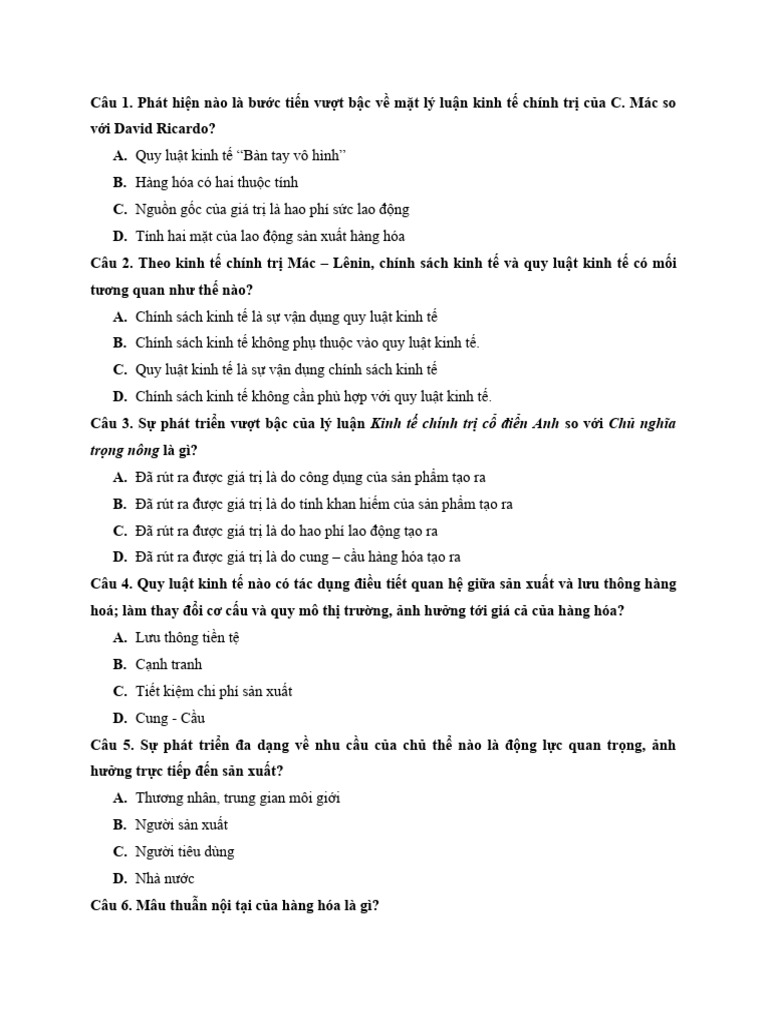 ĐỀ THI KTCT | PDF