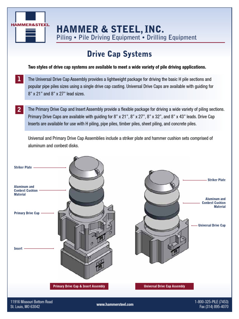 Pile Driving Cap | PDF | Deep Foundation | Pipe (Fluid Conveyance)