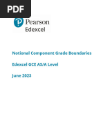Grade Boundaries June 2024 Notional Component Gcse | PDF