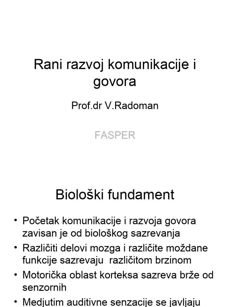7.rani Razvoj Komunikacije | PDF