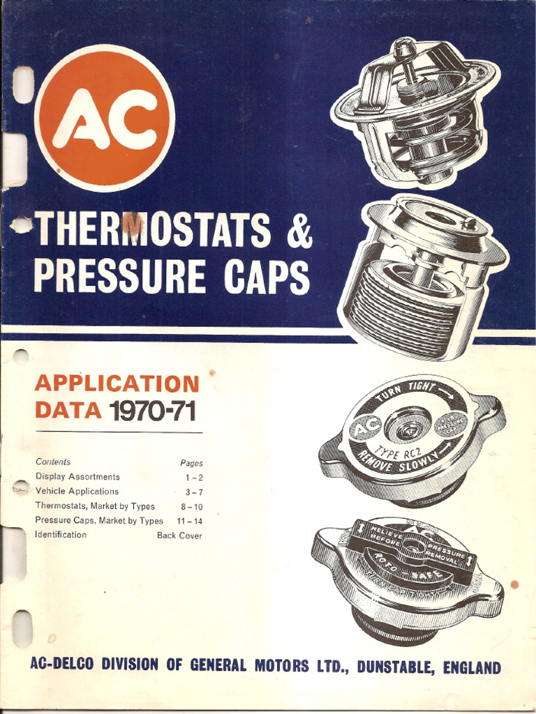 Thermostats & Pressure Caps PDF | PDF