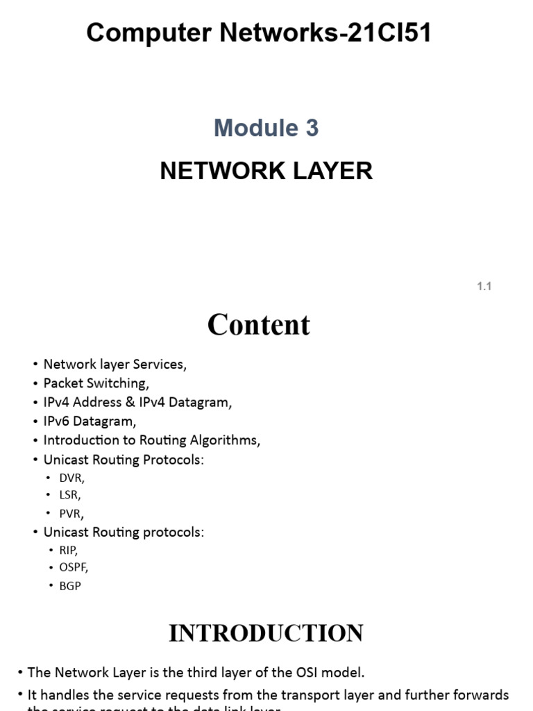 CN Mod3 | PDF | Internet Protocols | Computer Network