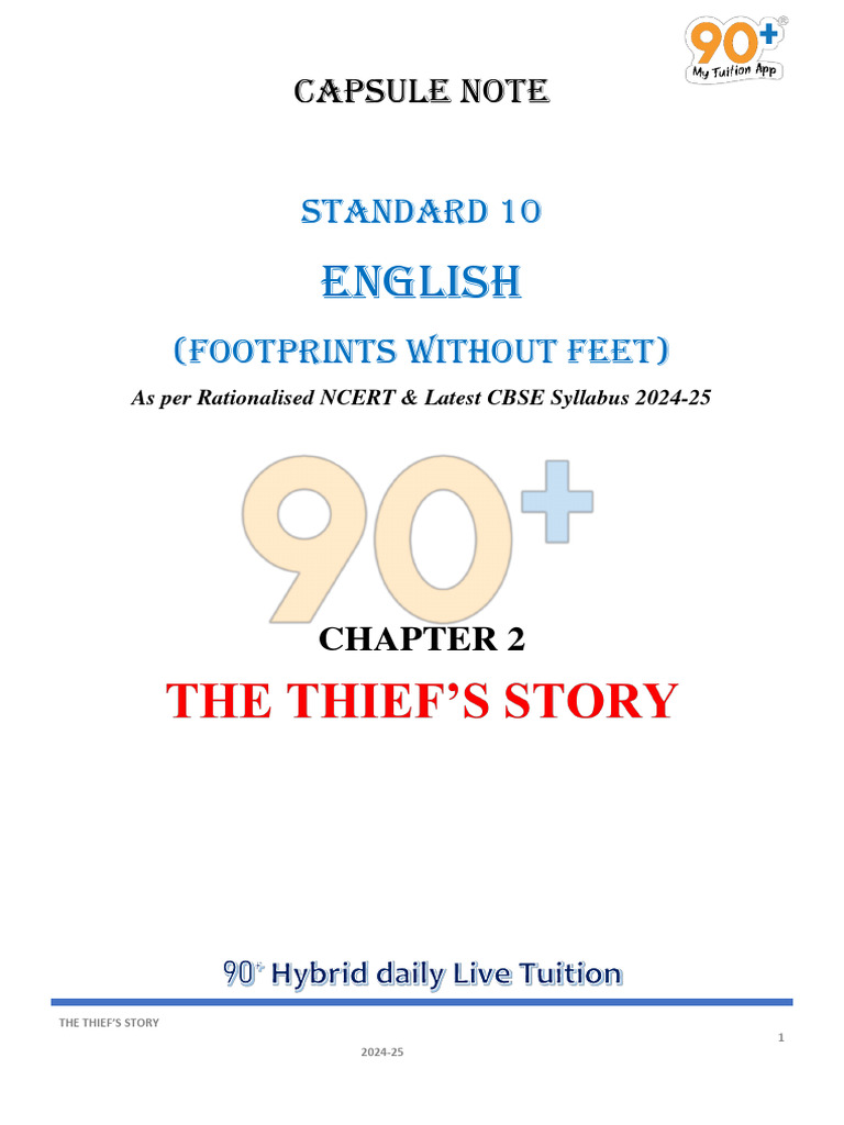 CB 10 Capsule English Chapter 2 (Footprints Without Feet) | PDF | Theft