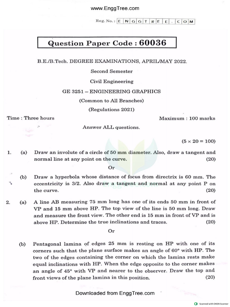 GE3251-Engineering-Graphics-Apr-May-2022-Question-Paper-Download | PDF