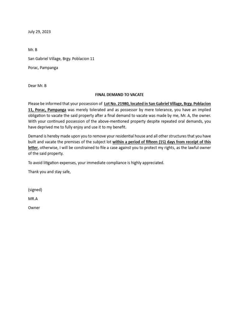 Demand Letter | PDF