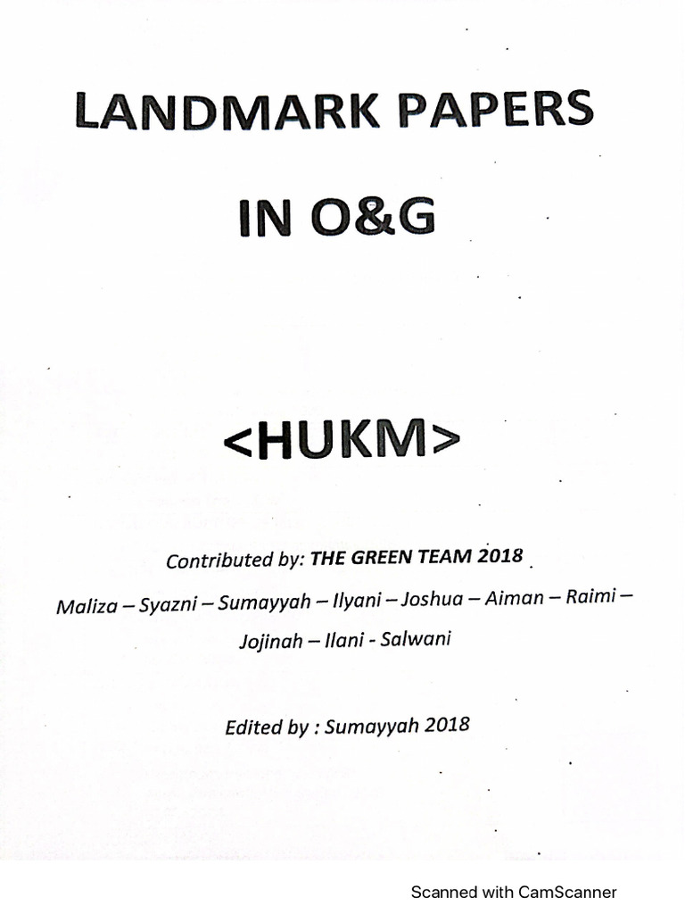 Landmark Papers | PDF